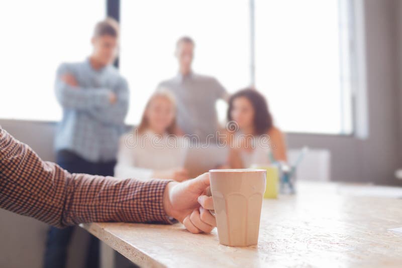 Office Workers Discuss Further Development of the Company Stock Image ...