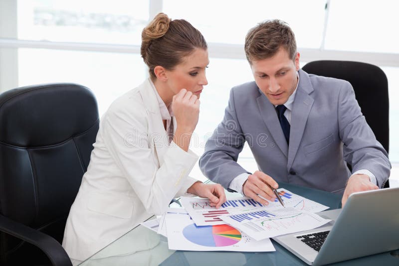 Business Team Analyzing Market Research Stock Photo - Image of desk ...