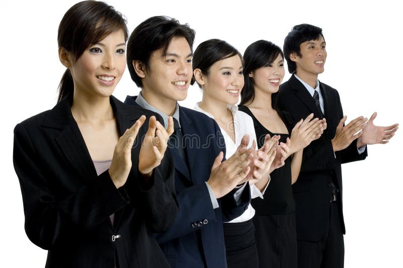 Team Applause stock image. Image of group, workforce, smiling - 1415693