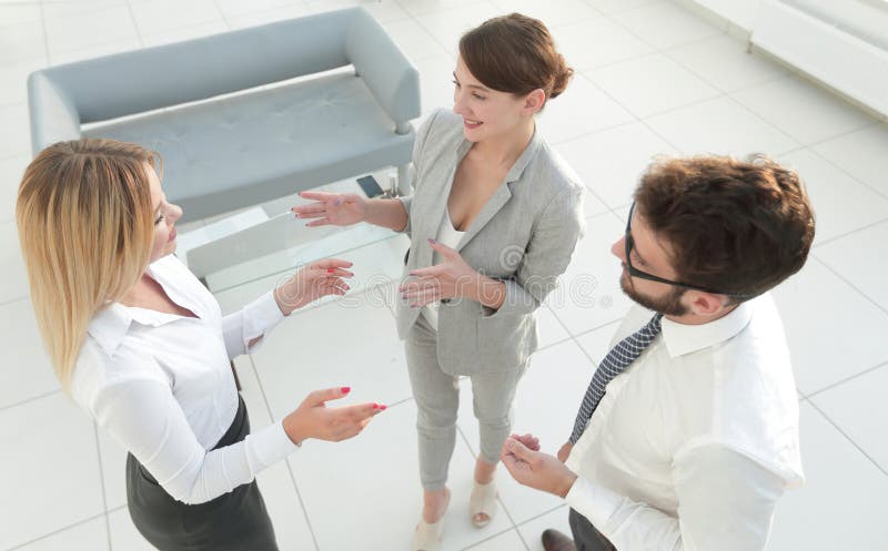 View from the Top.business Team Arguing in the Office. Stock Image ...