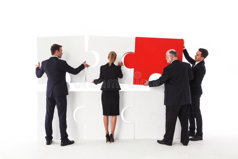 Business Team Solving Puzzle Stock Photo - Image of success, research ...
