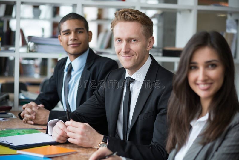 White Collar Worker In Office Stock Image - Image of light, cheerful ...