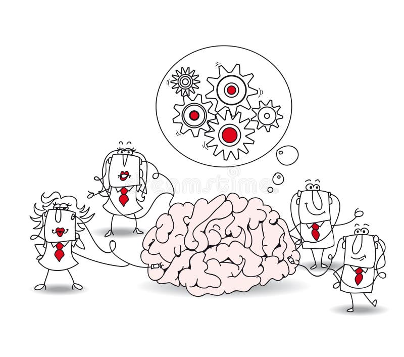 Brainstorming. stock vector. Illustration of group, males - 33529869