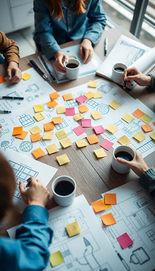 Business Team Brainstorming with Creative Product Design and Planning ...