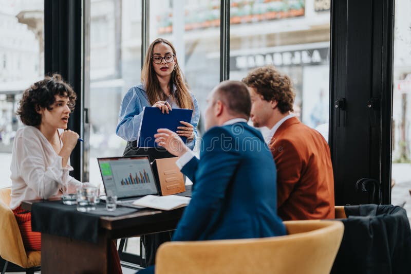 Business Team Brainstorming and Discussing Project Ideas in Modern ...