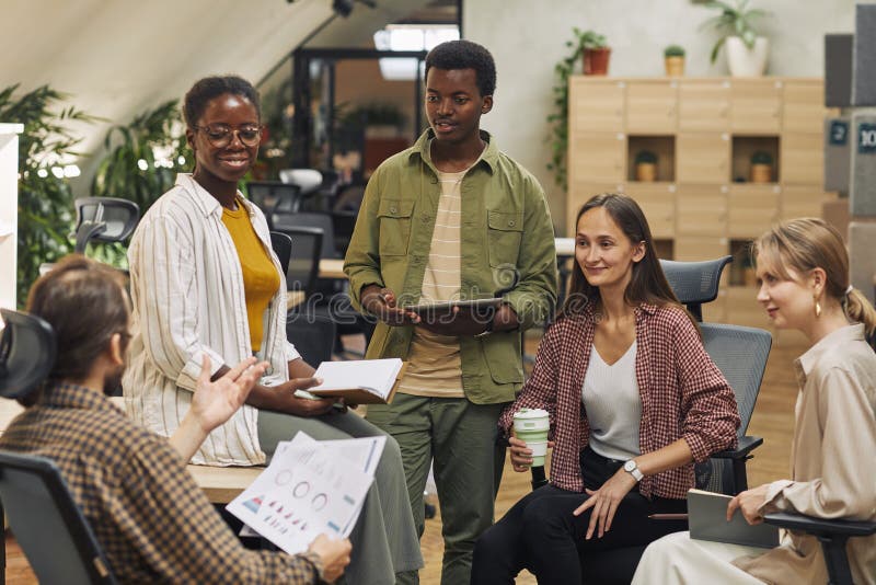 Business Team Brainstorming Ideas in Office Stock Photo - Image of ...
