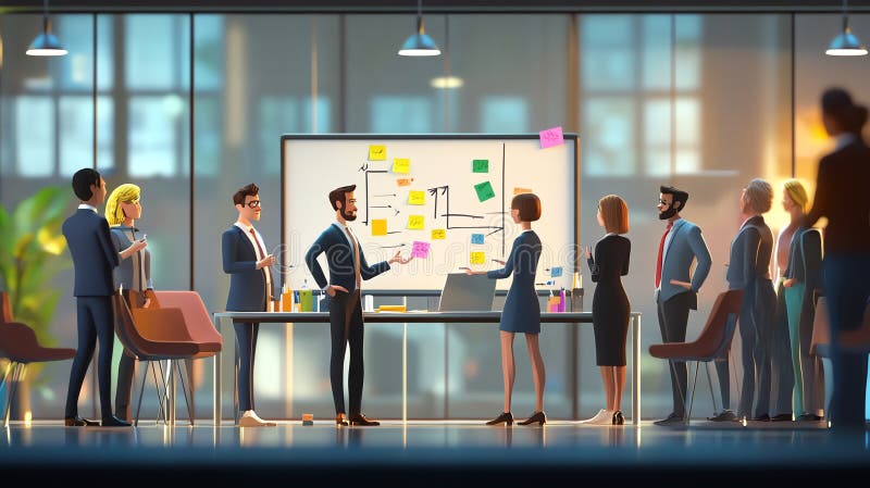 Business Team Brainstorming Session Illustration Stock Illustration ...