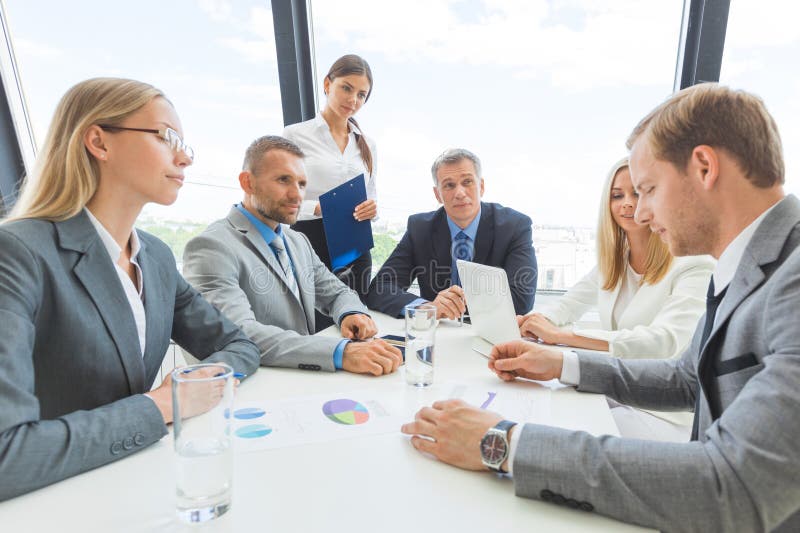 Business team at briefing stock photo. Image of people - 275206112