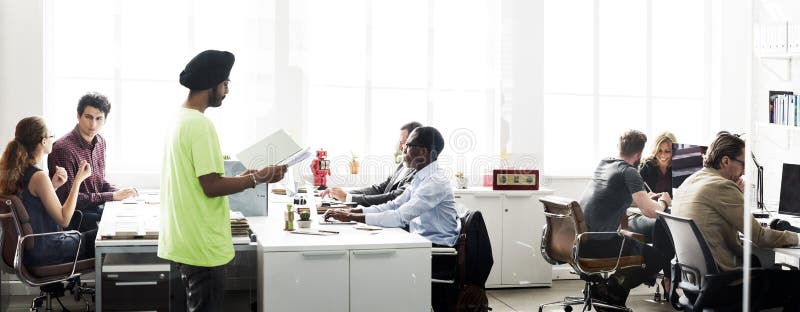 Business Team Busy Working Talking Concept Stock Photo - Image of ...