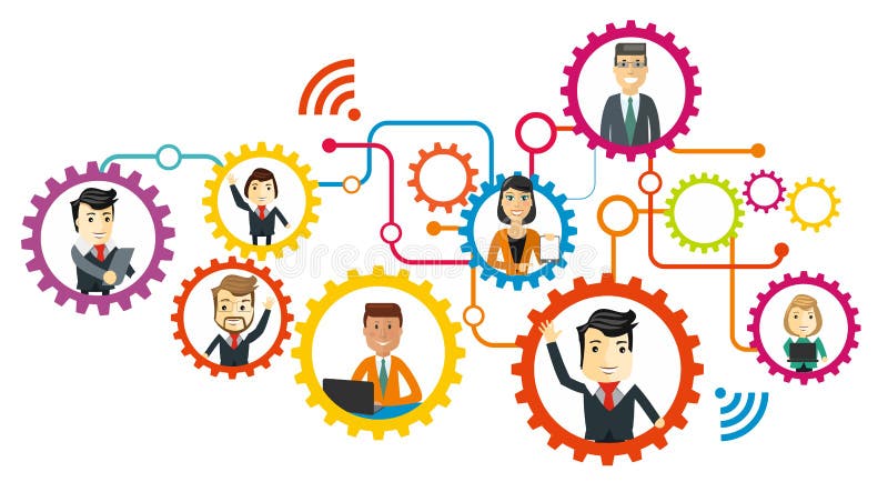 Business Team. Cartoon Characters Stock Vector - Illustration of ...