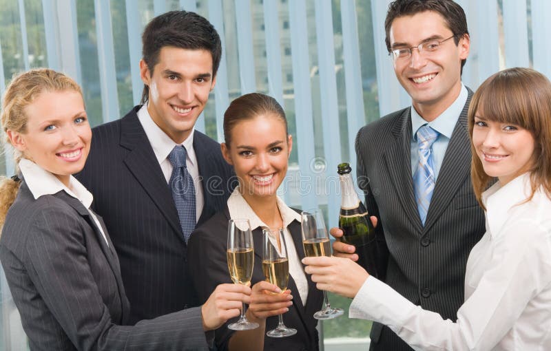 Cheerful Business People Celebrating a Sucess Stock Image - Image of ...