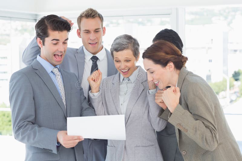 Business Team Celebrating a New Contract Stock Image - Image of ...