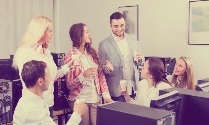 Celebrating Project Completion with Colleagues Stock Photo - Image of ...