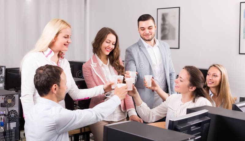 Business Team Celebrating Project Close-out Stock Photo - Image of ...