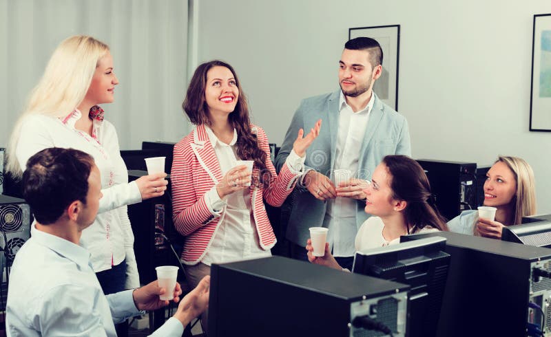 Business Team Celebrating Project Close-out Stock Image - Image of ...