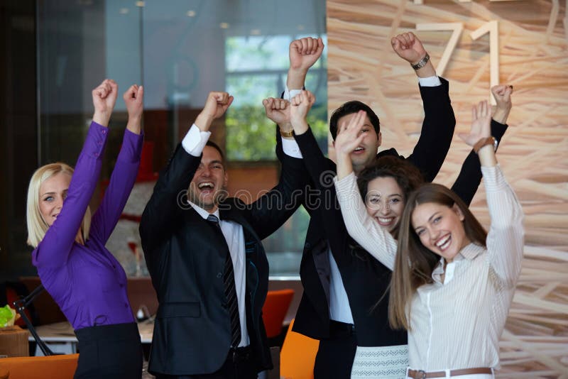 Business team celebrating stock image. Image of entrepreneur - 57772821