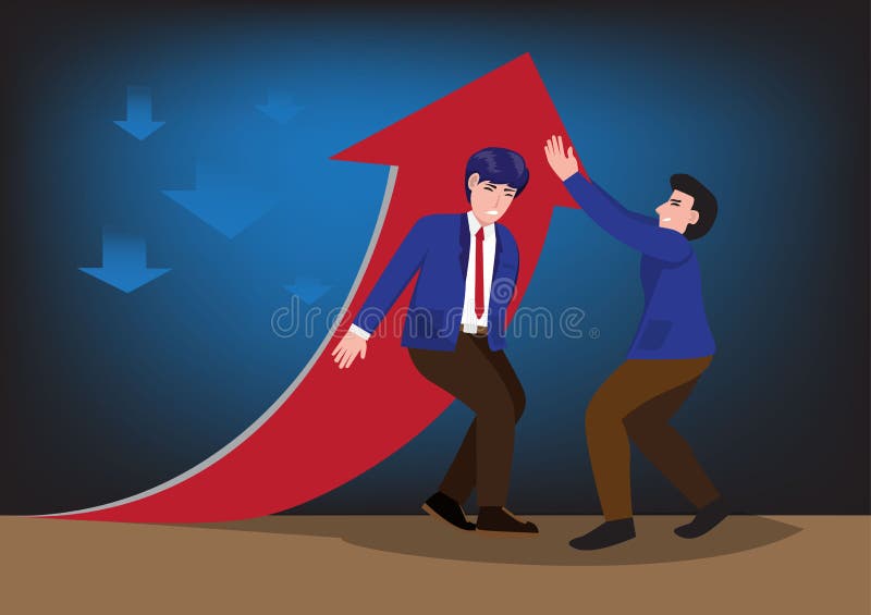 The Business Team Changes Direction. Raise the Economic Effect Business ...