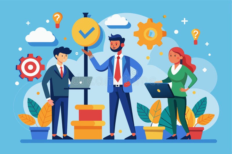 Business Team Collaborates To Make Informed Decisions Using Laptops and ...