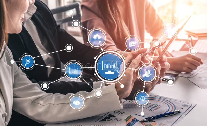 271 Business Collaboration Data Analysis Visualization Using Modern Technology Charts Stock ...