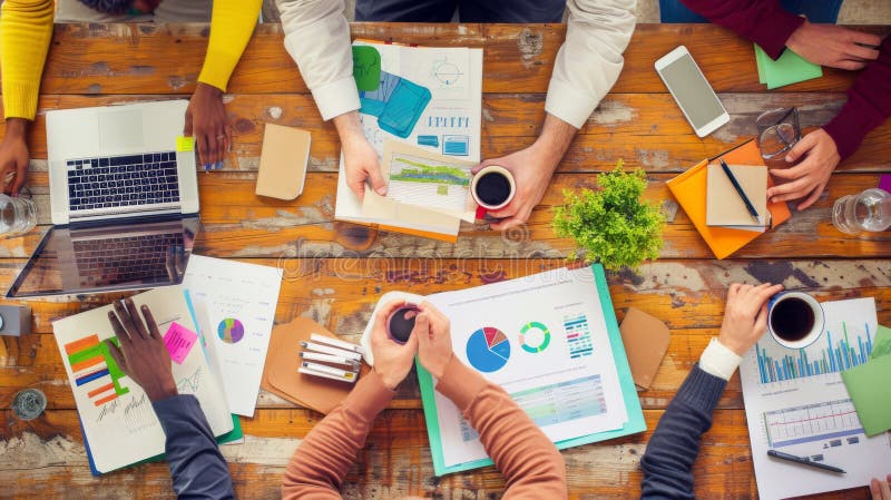 The Business Team Collaboration.AI Generated Image Stock Image - Image ...