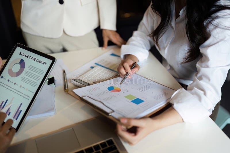 Laptop, Collaboration and Business People in the Office while Working ...