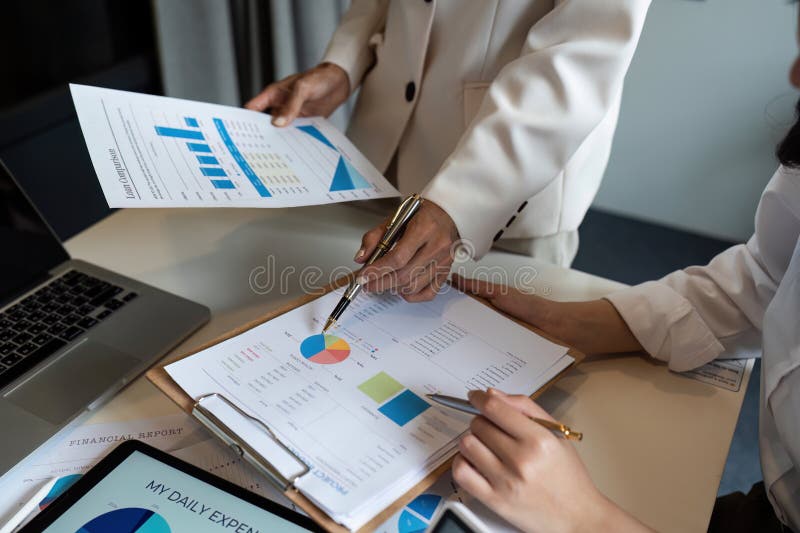 Laptop, Collaboration and Business People in the Office while Working ...