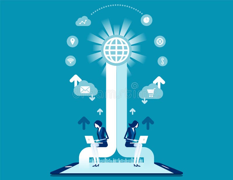 Business Team and Communication. Concept Business Vector Illustration ...