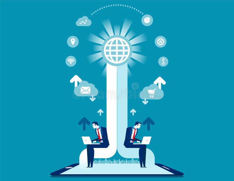 Business Team and Communication. Concept Business Vector Illustration ...