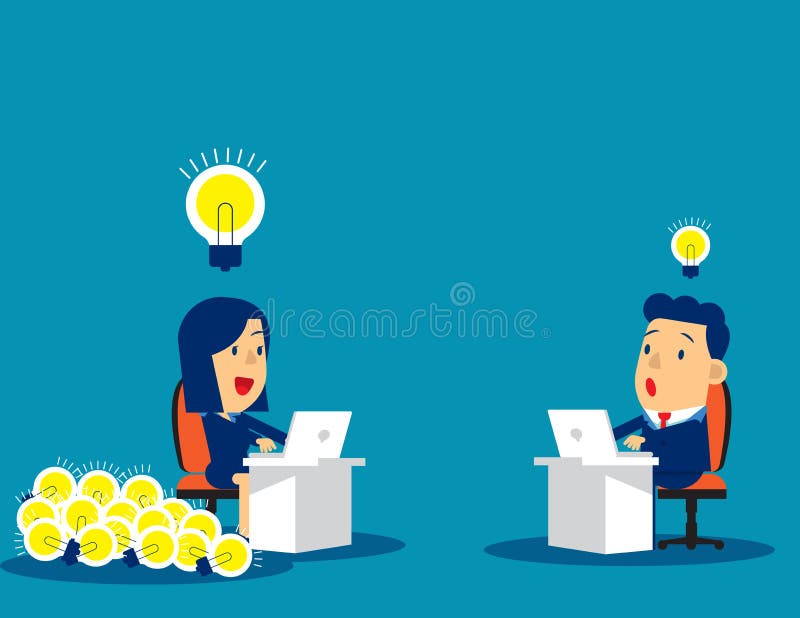 Business Team Competition for Working and Creation of Ideas. Concept ...