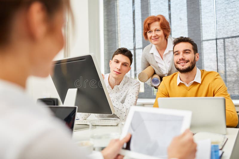 Computer Training with Tablet and Laptop Stock Photo - Image of ...