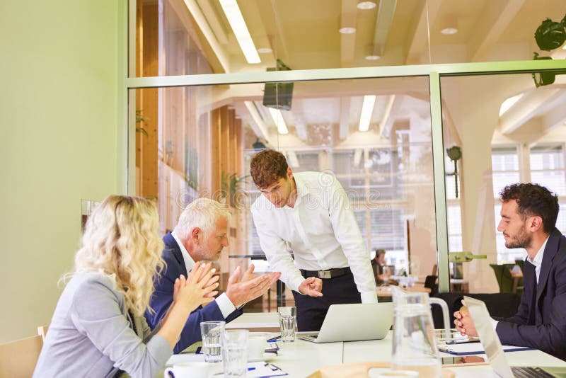 Business Team in a Computer Workshop in the Office Stock Image - Image ...