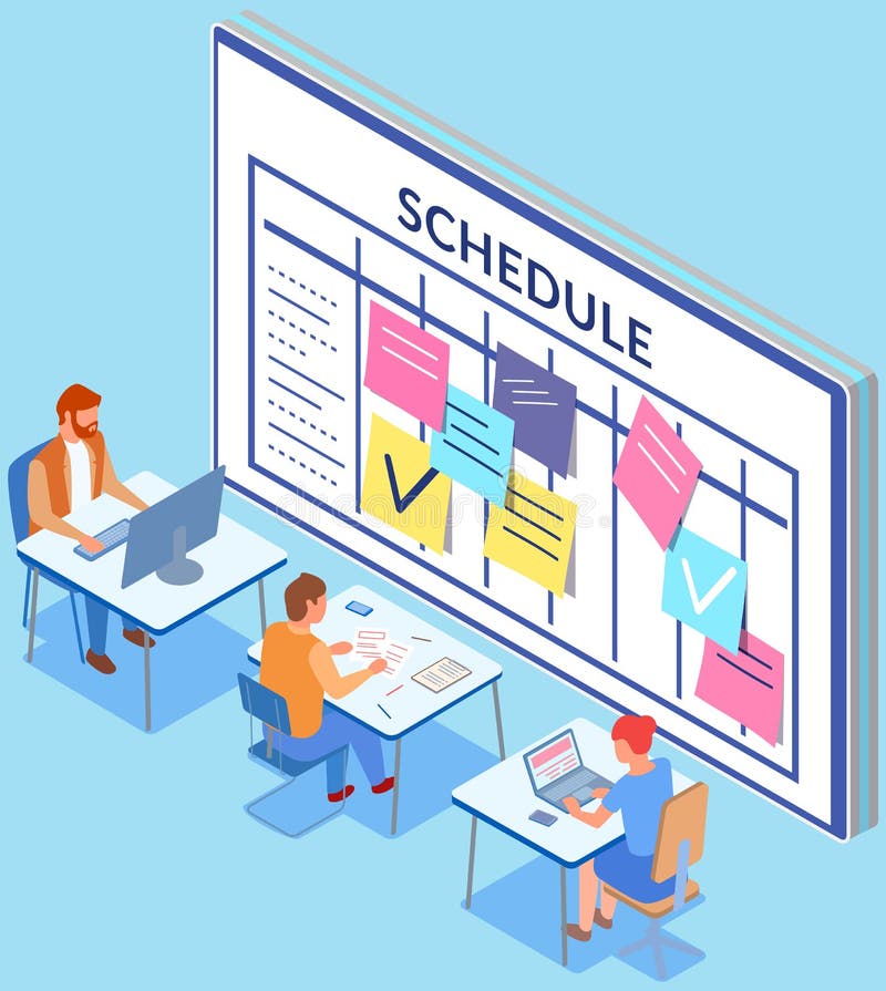 Schedule Planning on Clipboard, Business Strategy Stock Vector ...