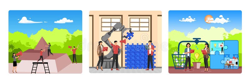 Business Team Concept. Team Collaboration in Technology Development ...