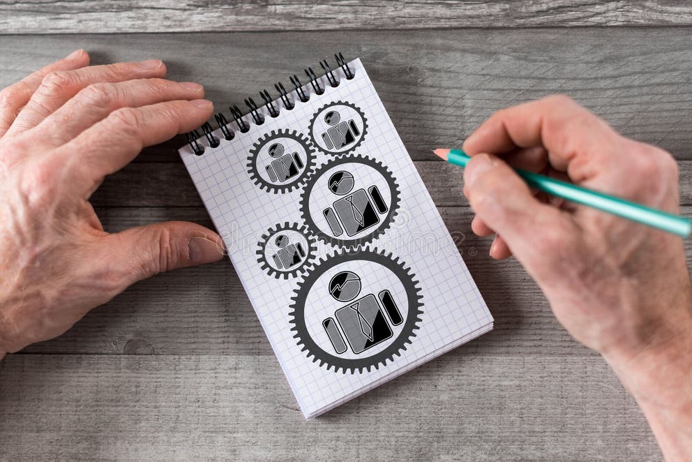 Business Team Concept on a Notepad Stock Photo - Image of collaboration ...