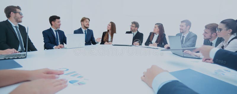 Business Team Conducts Discussion on a New Financial Project of Stock ...