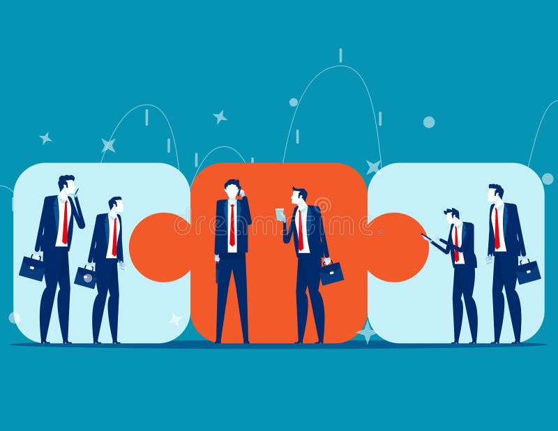 Cooperation. Organization Collaboration Stock Vector - Illustration of ...