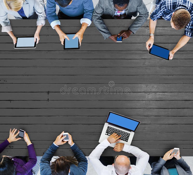 Business Team Connection Technology Networking Concept Stock Photo ...