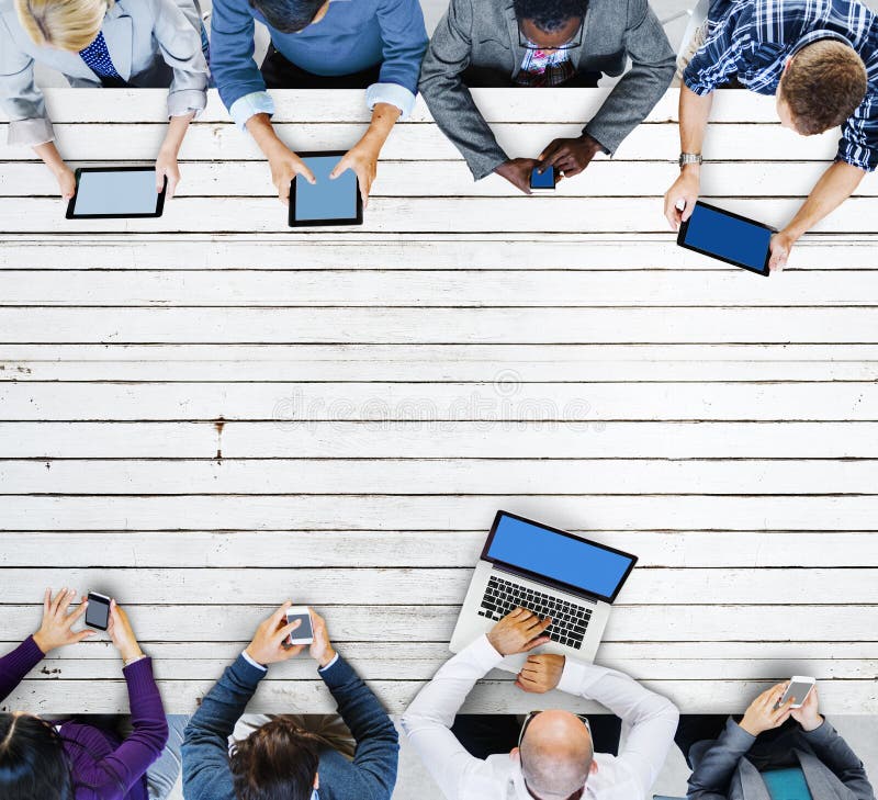 Business Team Connection Technology Networking Concept Stock Photo ...