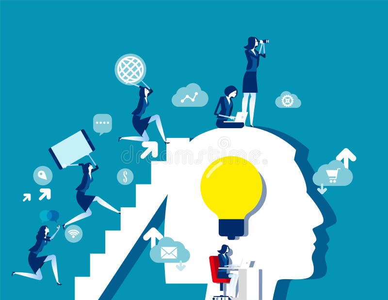 Business Team with Creative Network. Concept Business Vector ...