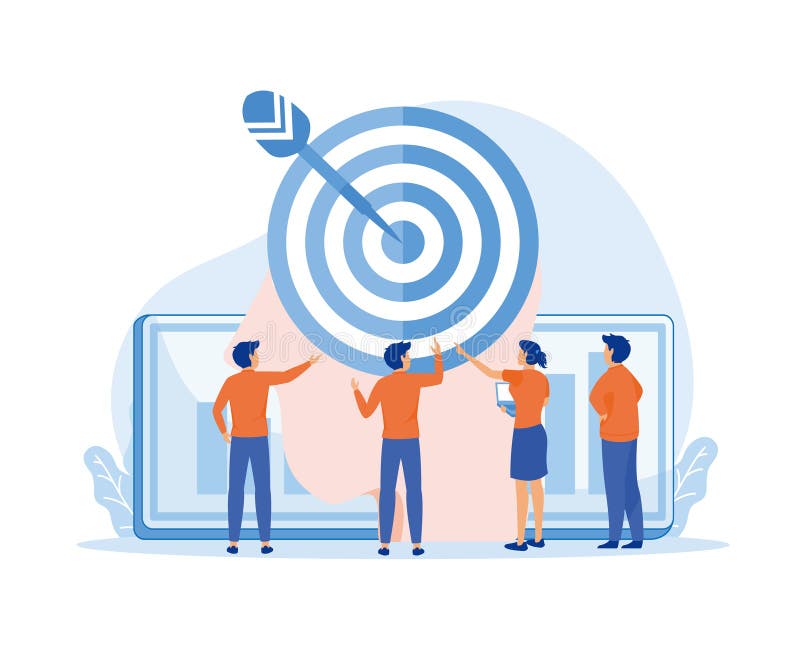 Business Team Customer Target Development for Marketing. Stock Vector ...