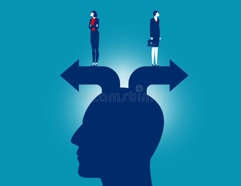 Business Team and Direction Arrows. Business Conflict Vector ...