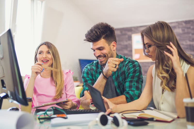 Business Team Discuss Business Ideas Stock Image - Image of casual ...