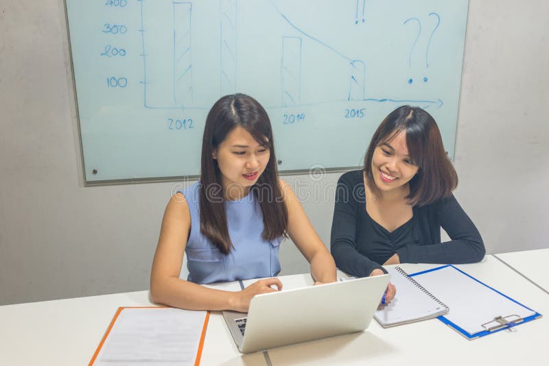 Business Team Discuss Together about New Project on Laptop Stock Image ... Business Team Discuss Together about New Project on Laptop Stock Image ...