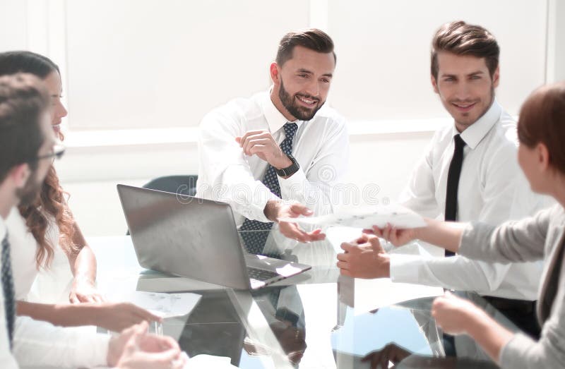 Business Team Discusses Business Documents Stock Photo - Image of boss ...