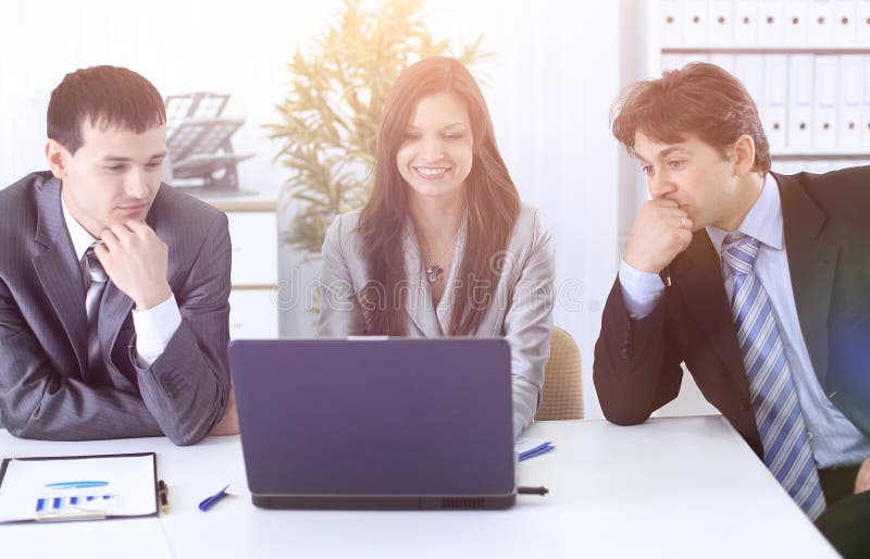 Business Team Discusses Work Plan Stock Image - Image of conversation ...