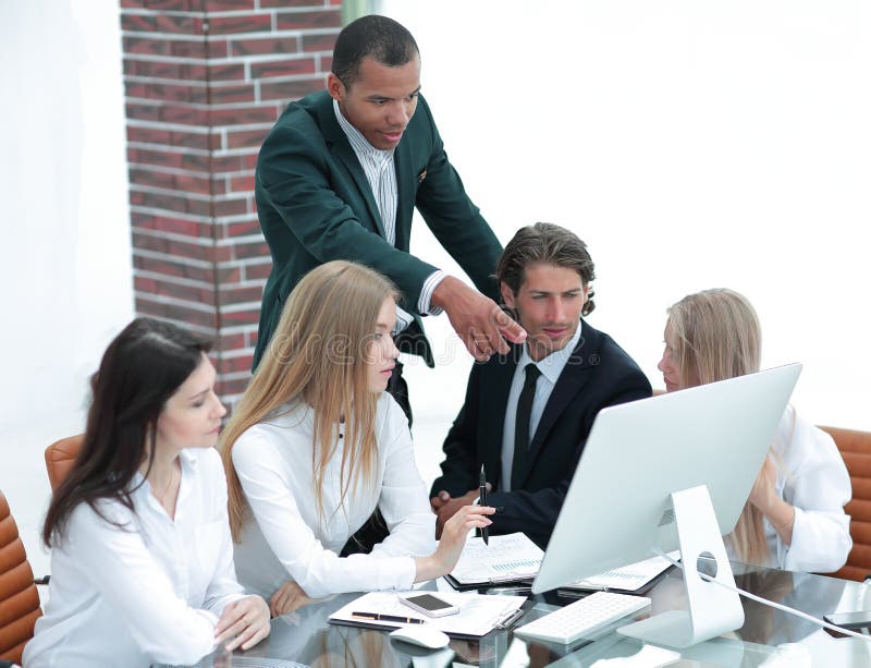 Business Team Discussing Business Issues in a Modern Office Stock Image ... Business Team Discussing Business Issues in a Modern Office Stock Image ...