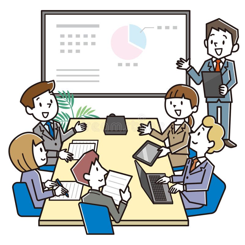 Business Team is Discussing Business Issues Stock Vector - Illustration ...