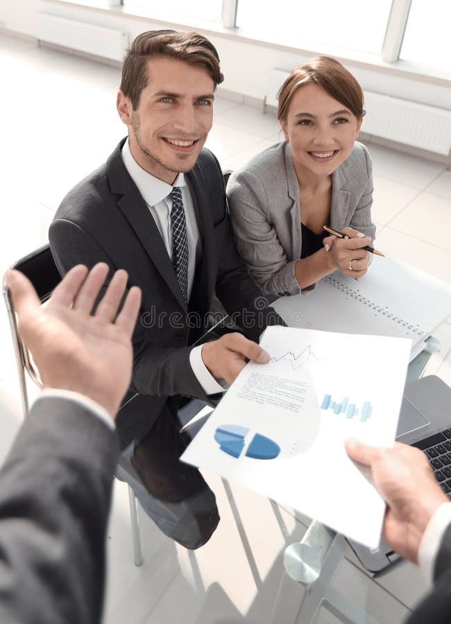 Business Team Discussing Financial Data Stock Photo - Image of ...
