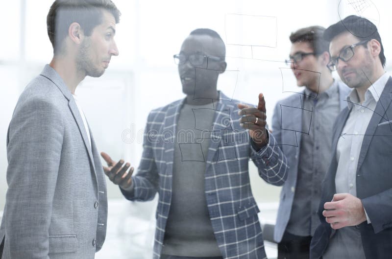 Business Team Discussing Marketing Ideas. Stock Image - Image of ...