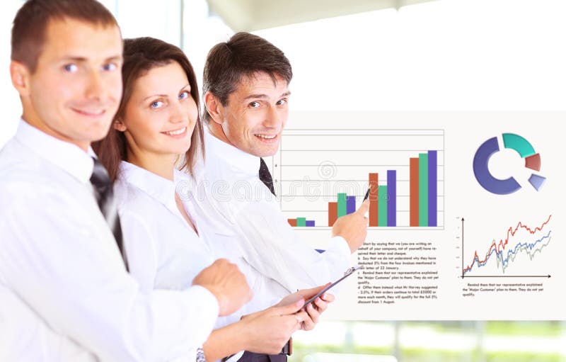 Business Team Discussing a Project Stock Image - Image of point ...